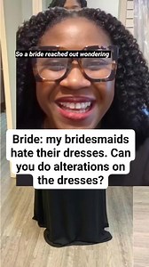 3.3M views · 10K reactions | A day in the life of an Alterations Specialist. Bridesmaids hated their dresses and so the bright asked if I could do alterations on them to change things up a little. This was a bit of my process. And remember, I don't do any alterations without the consent of my clients. | Monde's Threads | Facebook