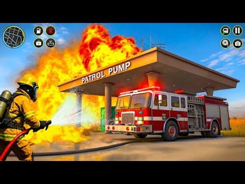 A new dangerous mission! Fire Truck Simulator 2025. Android gameplay. Open world Truck driving.
