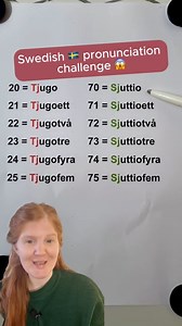 250K views · 2.7K reactions | Can you say these Swedish numbers?  Which column is the hardest for you? 樂 If you are struggling with this, sign up for our Pronunciation Video course. Get it with a 20% discount with the code MELLAN25. Only until Jan 1st at 23:59 Swedish time! Link in bio!  | Fun Swedish | Facebook