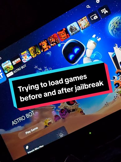 before and after jailbreaking ps5. #ps5pro #firmware #jailbroken #ps5 #jailbreak