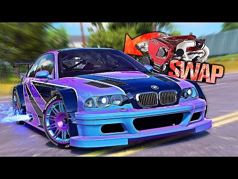Need for Speed Heat Mods - Skyline Engine in the BMW M3 GTR!