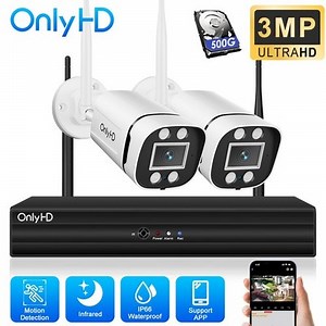 Wireless CCTV System 3MP HD 4CH NVR Home Outdoor Security Camera with Hard Drive  | eBay UK