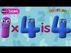 4 Times Tables Song | Numberjacks