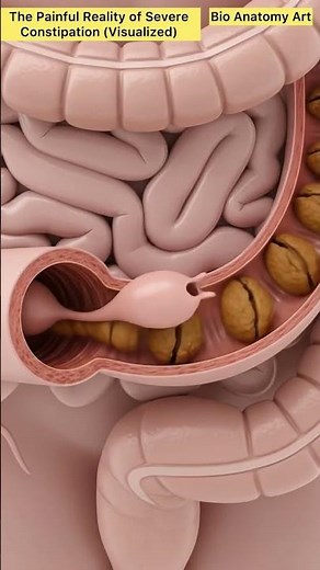 The Painful Reality of Severe Constipation (Visualized) | Bio Anatomy Art | Gut Health