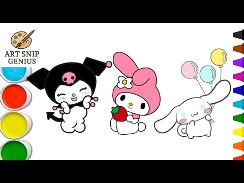 💖 How to Draw Kuromi, My Melody & Cinnamoroll | Art Snip Genius