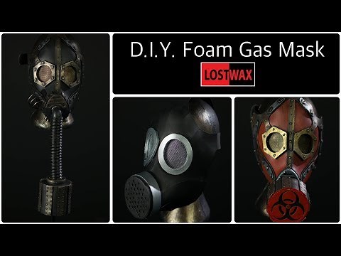 D.I.Y Cosplay Gas Mask With Pattern. How to make a Steampunk Gas Mask From Foam!