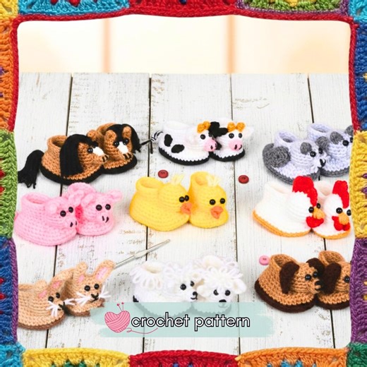 Crochet Pattern Baby Booties : Easy Amigurumi Toy (PDF Pattern - Digital Download) - Etsy