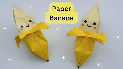 #banana #kids #kidsvideo #kidscrafts #papercraft #origami Origami banana | Paper banana | Easy Paper Crafts | Simple Crafts For Kids | Nursery Craft Ideas / paper crafts for school / paper craft #paperbanana #paperfruit #papercraft #kidscrafts | Crafty Cart
