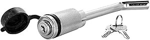 Eaz-Lift Heavy Duty Trailer Locking Hitch Pin, ½ with Weather Resistant Cap - Locks Your RV, Camper or Trailer Hitch to Prevent Theft |Compatible with Class III & II Hitches| Zinc Plated - (48477)