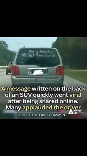 A message written on the back of an SUV quickly went viral after being shared online.The message was spotted on the back of the SUV, and many applauded the driver after a Reddit user shared the photo on the site...Find out what was written | TrendSpotting Hub | Facebook