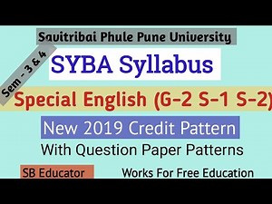 SYBA #English_G-2_S-1_S-2 Syllabus #Question_Paper_Format ‪@SB_Educator‬