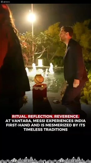 INDIANS on Instagram: "At Vantara, Lionel Messi pauses from the noise of stadiums to embrace stillness and tradition. Through rituals and quiet reflection, he experiences India beyond headlines. A moment of calm, respect, and cultural connection, showing how timeless traditions can leave a lasting impression on even global icons."