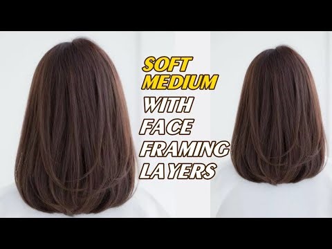 How to Cut a Soft Medium Layers Haircut | Simple Medium Cut with Face Framing Layers