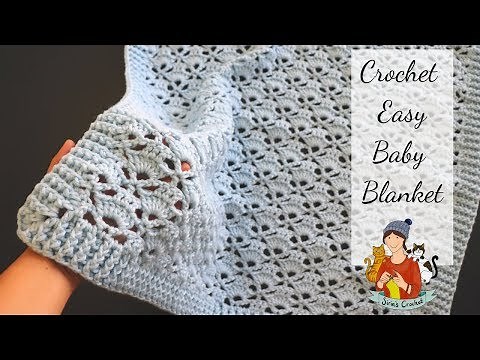 Crochet Easy Shell Stitch Baby Blanket / Beginner Friendly Tutorial