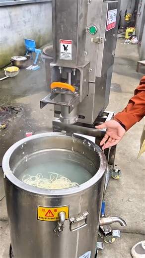 Vertical semi-automatic noodle maker, 300 bowls of noodles per hour. One-button start, automatic noodle cutting, smooth, chewy, and delicious noodles. Unfold | Noodle Machine