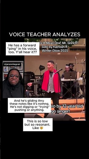 Kainoah R. 🎙️ via Uniting Voices Chicago #lowvoice #mrgrinch #choir