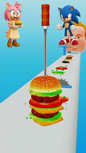 OMG|Sonic Angry Amy mix cockroach in 🍔 Go crazyiest