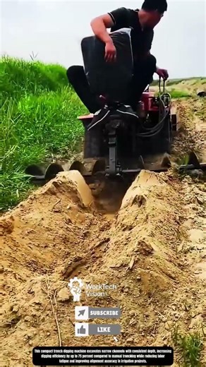 Compact Trench Digging Machine Process for Precise Agricultural Channeling