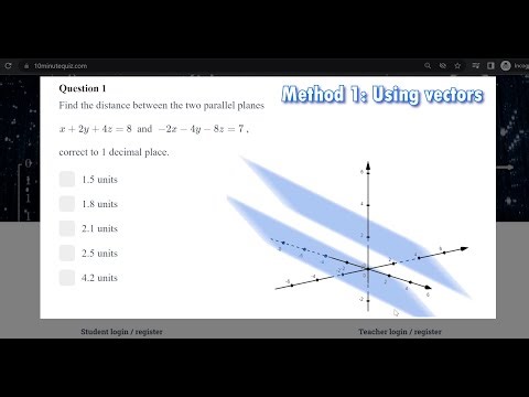 Distance Between Parallel Planes