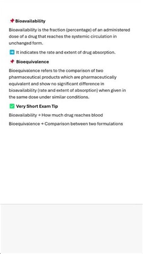 Definition of Bioavailability & Bioequivalence