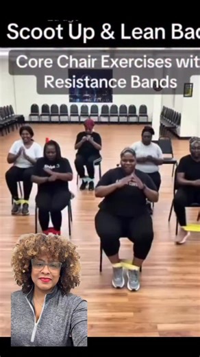 Dr. Lisa |Physical Therapist & Body Image Coach on Instagram: "Fitness can look different for each of us and any of us at any given time. Get you a chair and a resistance band and you might just be surprised! Thank you @thickchickfitness365 for reminding us that movement is accessible to all of us. 🙌🏽🙌🏽🙌🏽🙌🏽 #EffDietCulture #AccessibleFitness"