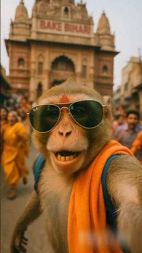 Create Monkey Vlog Trending Video using Free AI Tool 🔥 #monkeyvlogs #shorts