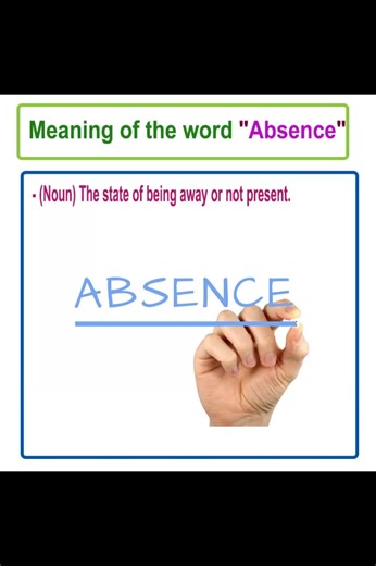 1.5K views · 16 reactions | Meaning of Absence with example sentences Learn English Sentences #englishlearning #learnenglish #learning #englishteacher #learnenglish #englishvocabulary #vocabulary #vocabularybuilding | English Learning | Facebook