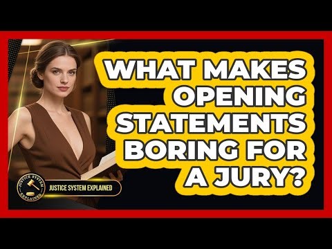 What Makes Opening Statements Boring For A Jury? - Justice System Explained