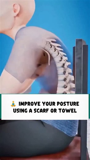 HolisticTaichiHealing | If you’re struggling with poor posture, don’t just rely on gadgets. 🧣 Grab a scarf or towel and try this DIY posture correction hack! It... | Instagram