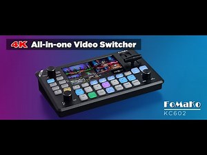 FoMaKo KC602 4K 60fps Input HDMI Video Switcher for Unmatched live Production Quality