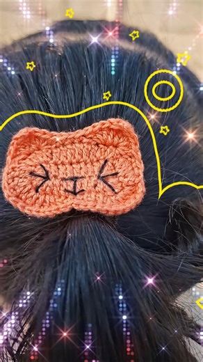 #crochet #aizaracrochet #handmade #hairclip #cat #crochetcat #crochethairclip #crochettutorial #art