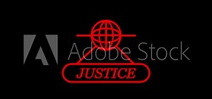 International justice system icons animation. Animated line balance scales. Civil right. Legal rule. Law firm. Supreme court.Outline motion graphic