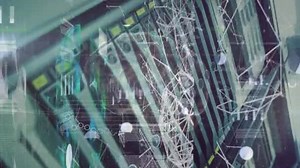 Animation Graphs Representation Spinning Geometric Shape Computer Server Digital Composite