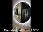 Round LED Bathroom Mirror with Bluetooth Anti Fog Dimmable 3 Colour Light Touch  | eBay UK