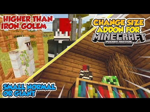 CARA MERUBAH UKURAN PEMAIN | MINECRAFT PE CHANGE SIZE ADDON