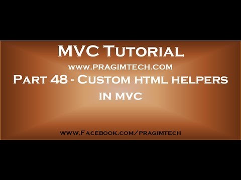 Part 48 Custom html helpers in mvc