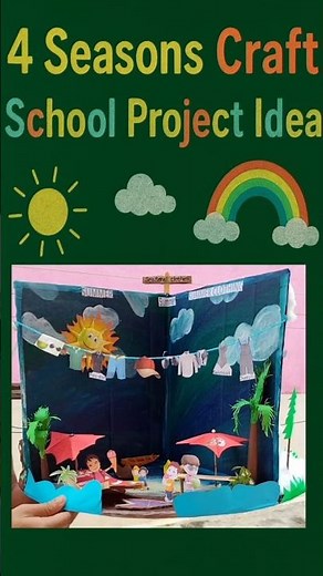 4 Seasons Craft | Easy School Project for Kids | DIY Paper Model Idea