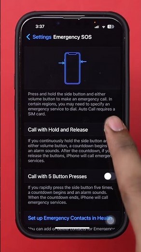 How to Enable/Disable Emergency SOS Call with Side Button on iPhone