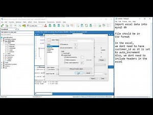 mysql - load data into table from excel csv format || Reset auto increment column