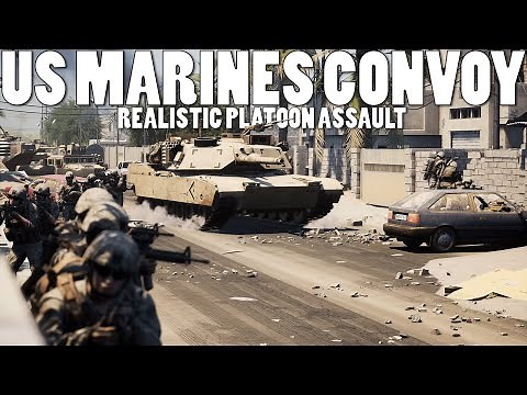 REALISTIC US MARINES COMBAT PATROL IN FALLUJAH - Squad Full Round Gameplay