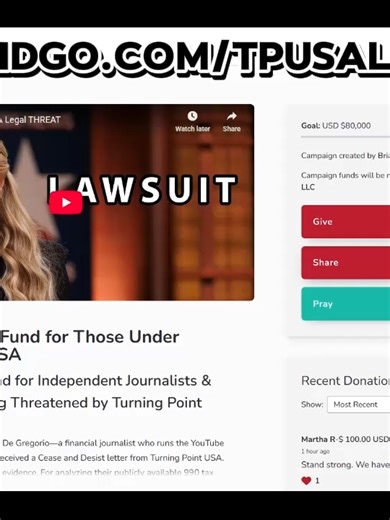 TPUSA really thought intimidating small journalists would work 💀 Legal defense fund in bio - 100% goes to lawyers defending press freedom #TurningPointUSA #TPUSA #CharlieKirk #FreeSpeech #Journalism #LegalDefense #FirstAmendment #SmallCreator #DavidVsGoliath
