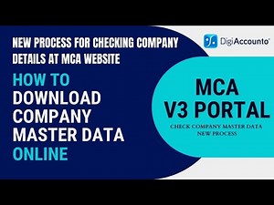 How to Download Company Master Data | Check Company Details at MCA V3 Portal | Company Master Data