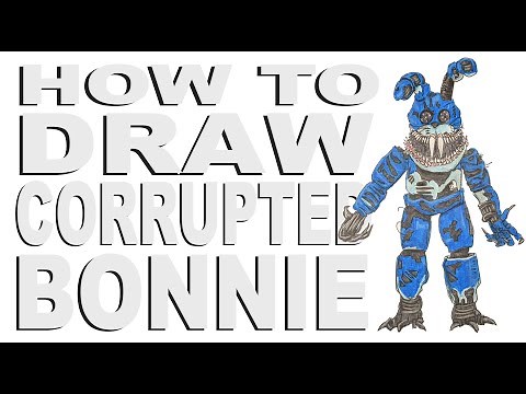 How to draw Corrupted Bonnie (FNAF)