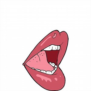 cartoon open mouth creative drawing