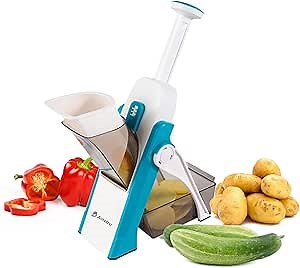 Vegetable Chopper Mandoline Slicer Adjustable Vegetable Cutter Safe Multi-purpose Food Vegetable Slicer for Kitchen (Blue), 12.7*5.3*5 inch