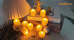 Rechargeable Flameless LED Candles with Timer Remote - 1.5'' x 2'' Flickering Tea Lights Candles for Valentines, Wedding, Party and Holiday Decor,Set of 12(Charging Cable Included)