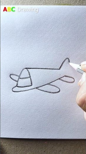 Easy Airplane Drawing From Letter A | Simple Step-by-Step Plane Sketch