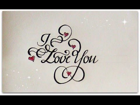 how to write in cursive - I love you for beginners (calligraphy)