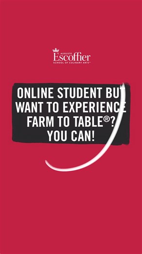 Join Escoffier’s online program to gain foundational culinary skills. Explore sustainability and farm-to-table cooking. | Auguste Escoffier School of Culinary Arts | Facebook
