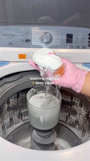 washing machine deep clean 🫧 #cleaning | Sandra Vlogz